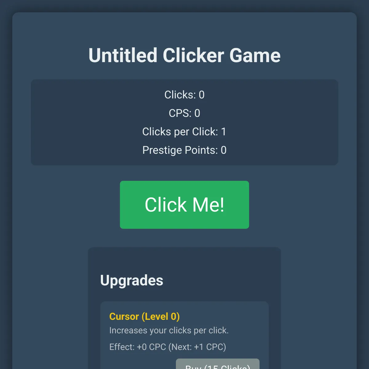 Untitled Clicker Game