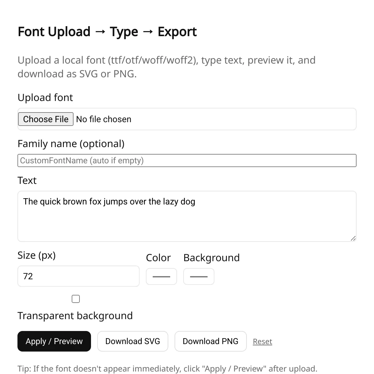 Custom Font Button Maker
