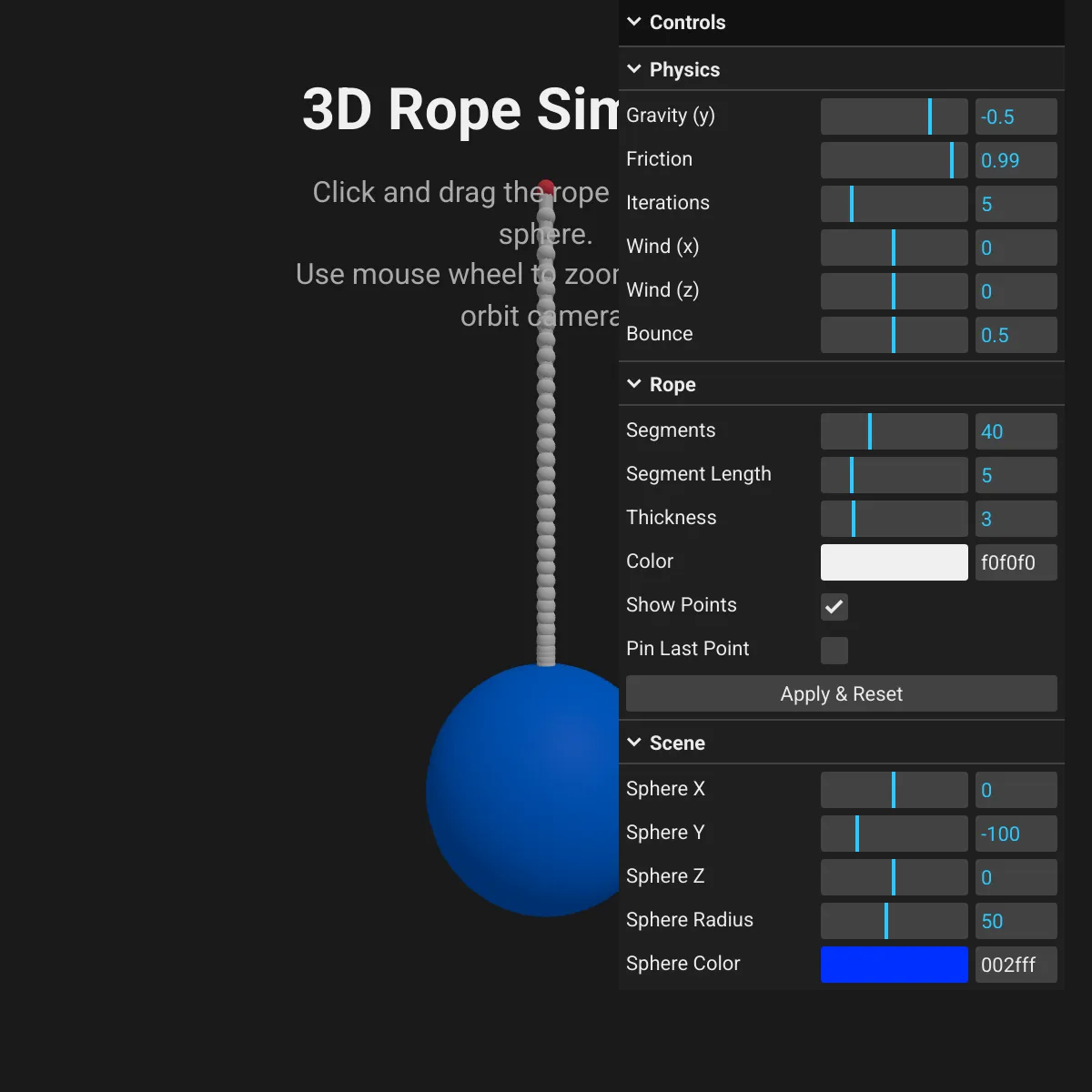 3D Rope Simulator