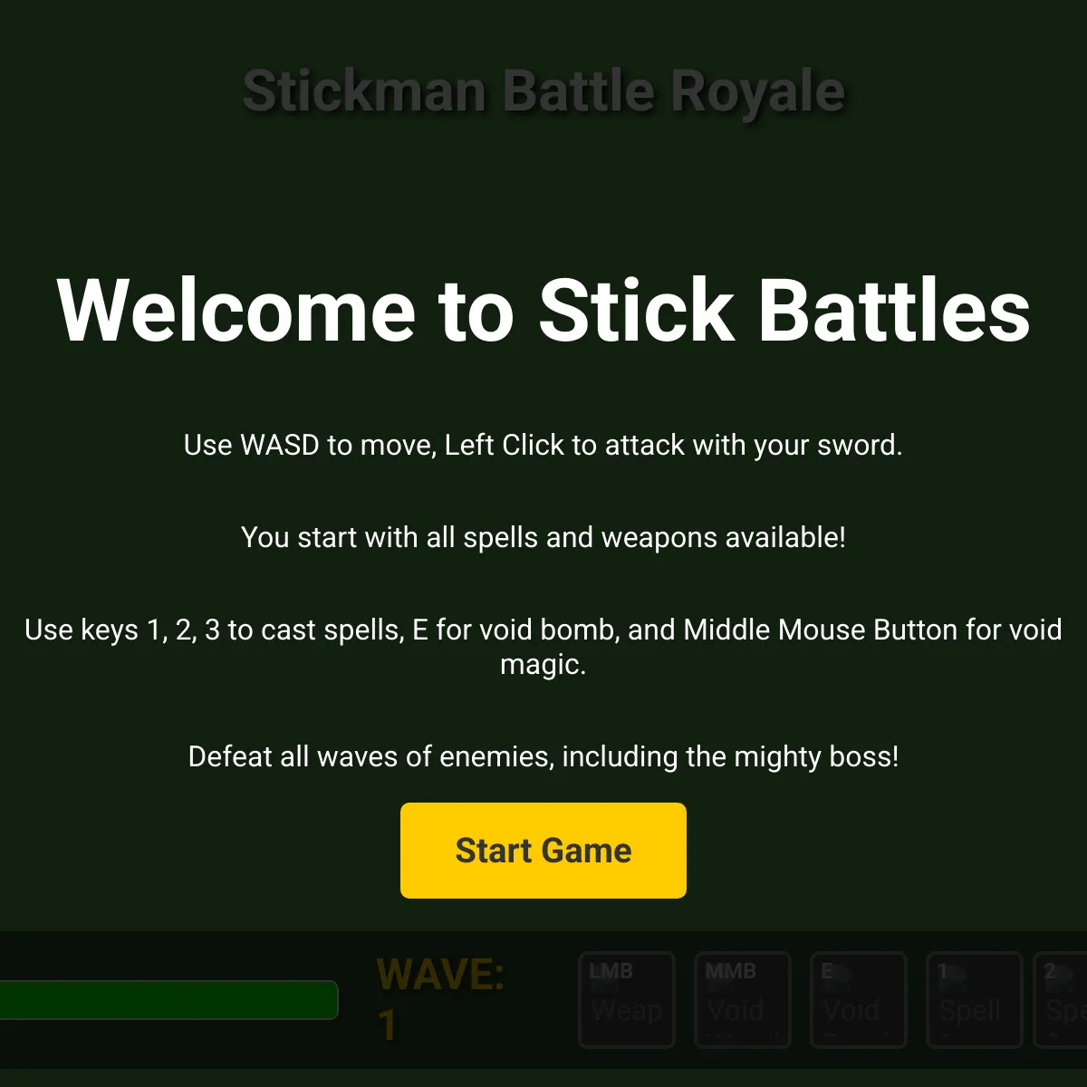 Stick battles [update log] buffed magic wand] more hp] optimised ...