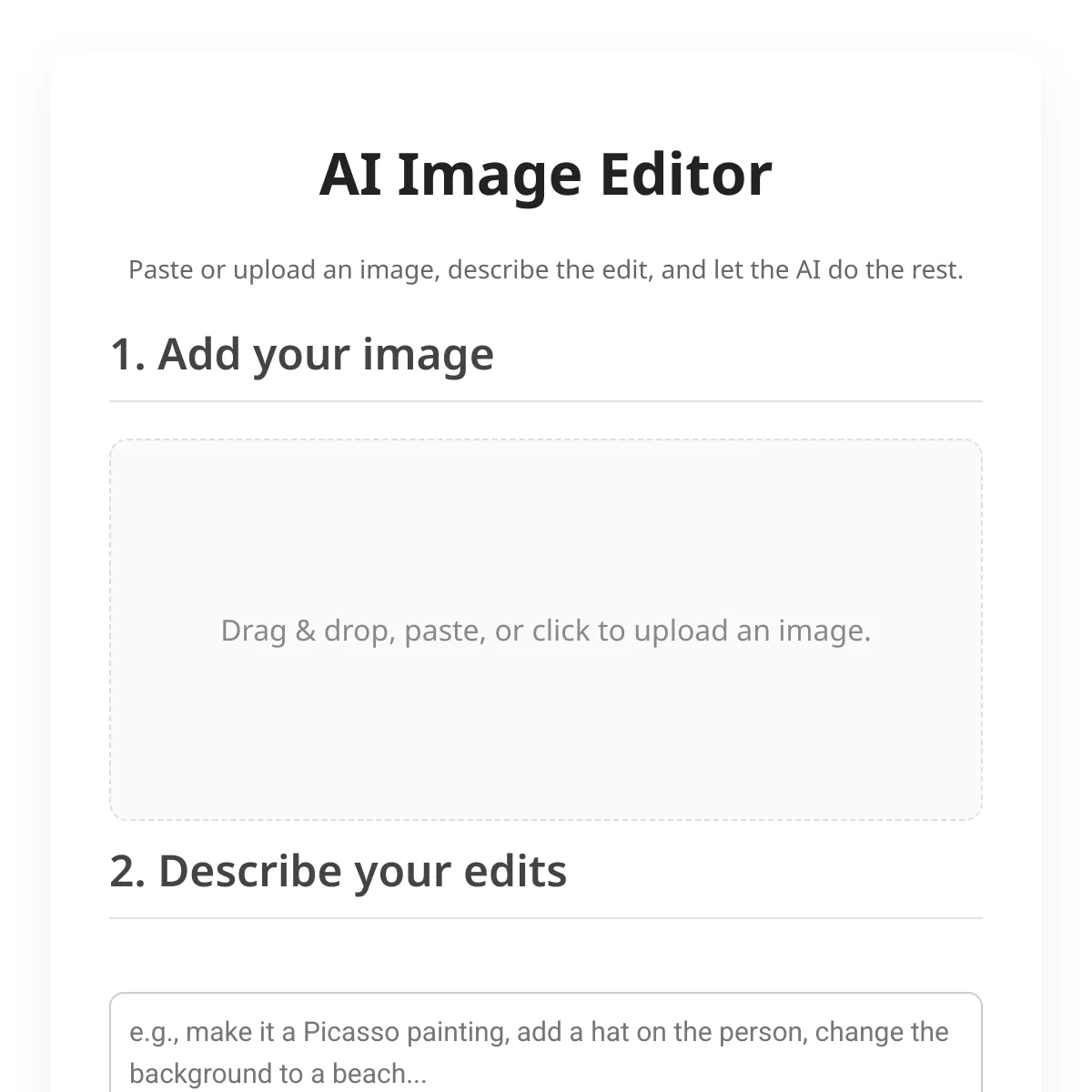 AI Image Editor