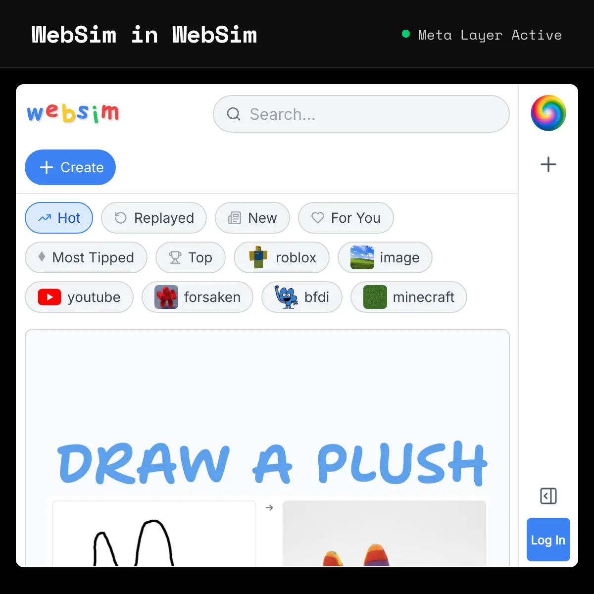 WebSim in WebSim