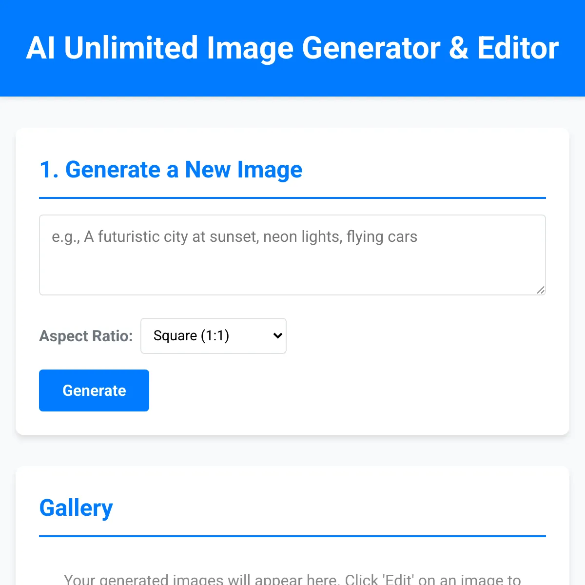 AI Image Generator & Editor