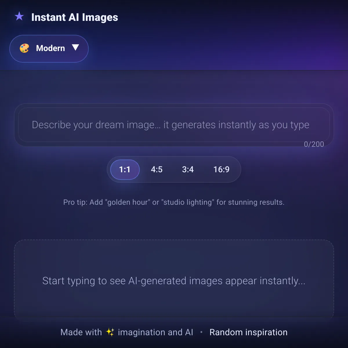 Instant AI Image Generator
