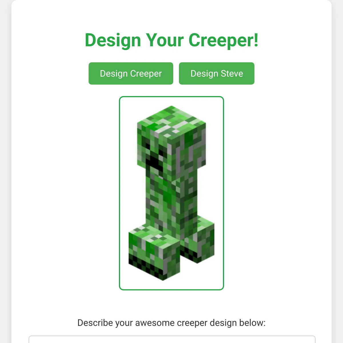 Design Your Creeper