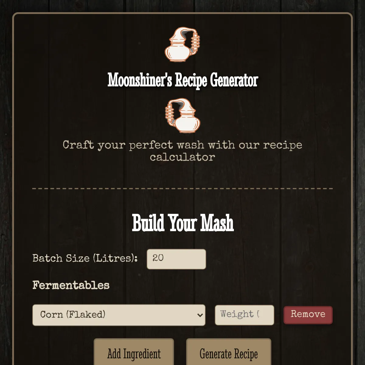 Moonshine recipe com
