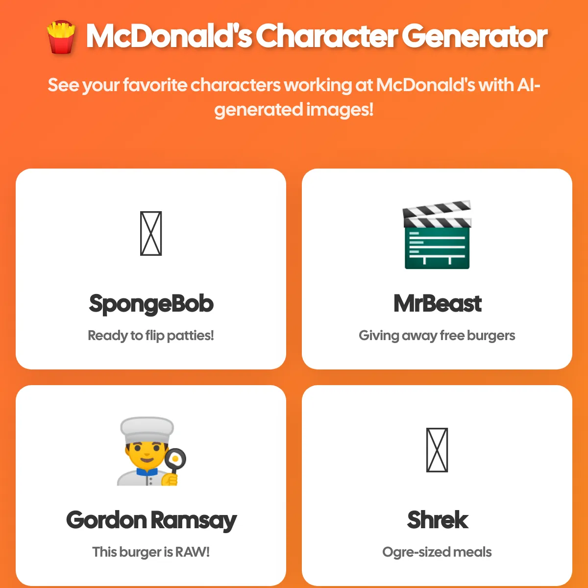 McDonald's Character Generator