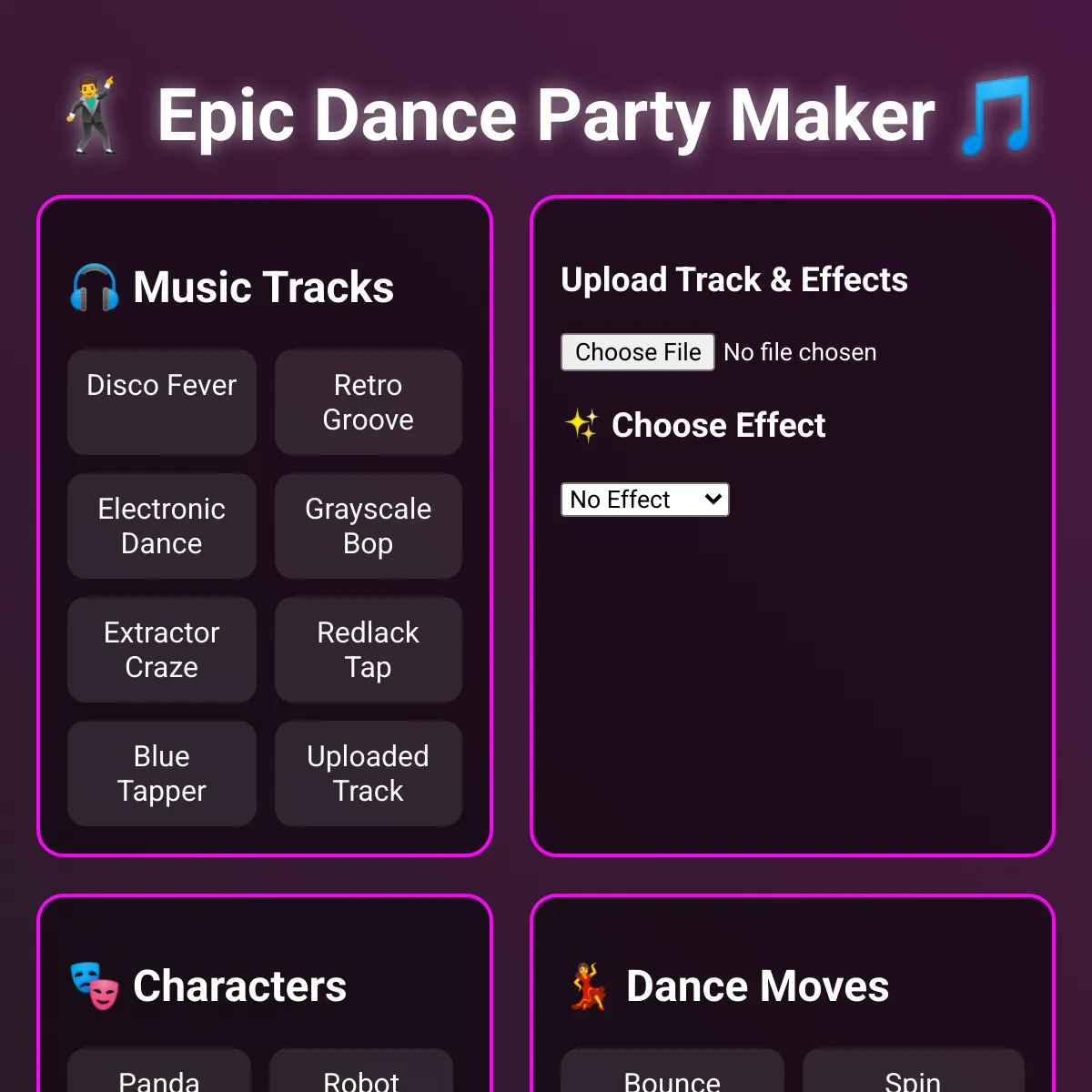 Dance Party Creator