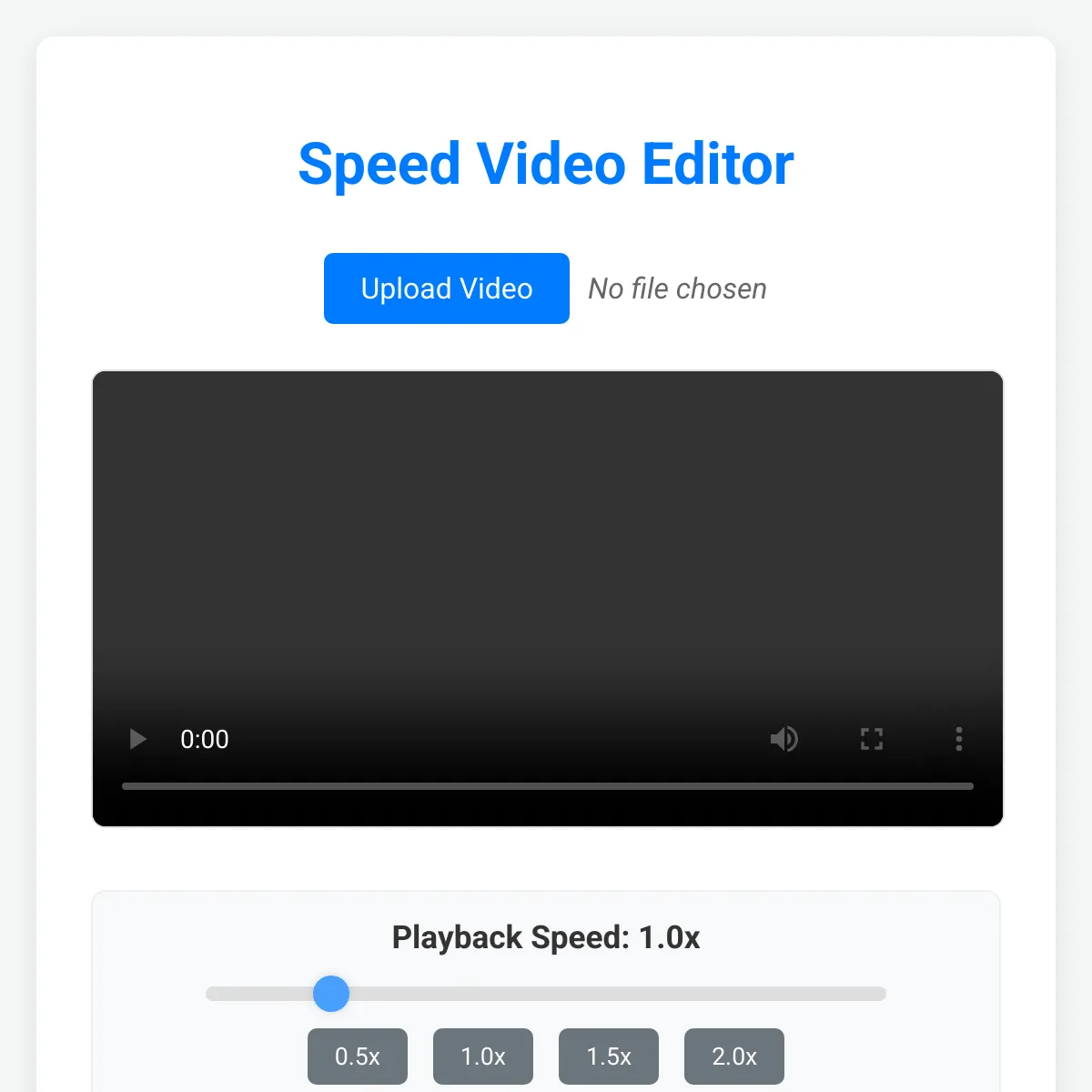 Speed Video Editor