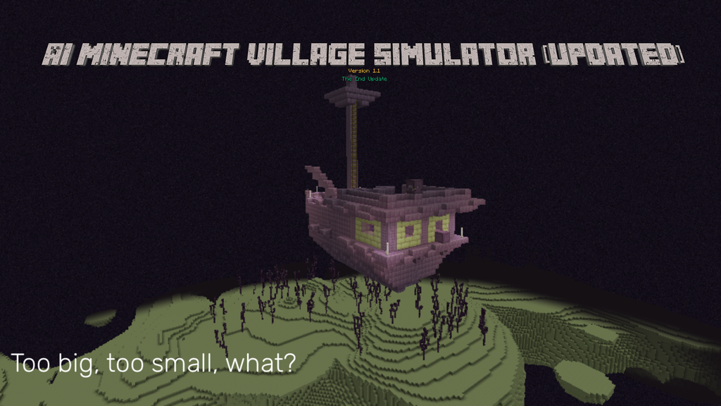 AI Minecraft Village Simulator (Updated) Version 1.1.1