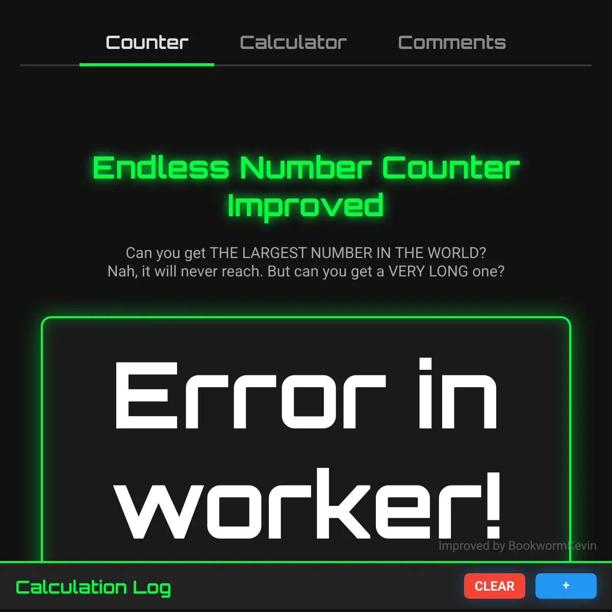 Endless Number Counter Improved
