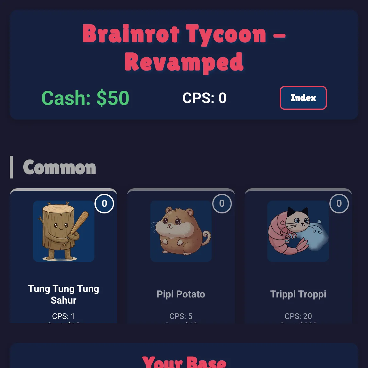 Brainrot Tycoon - Revamped