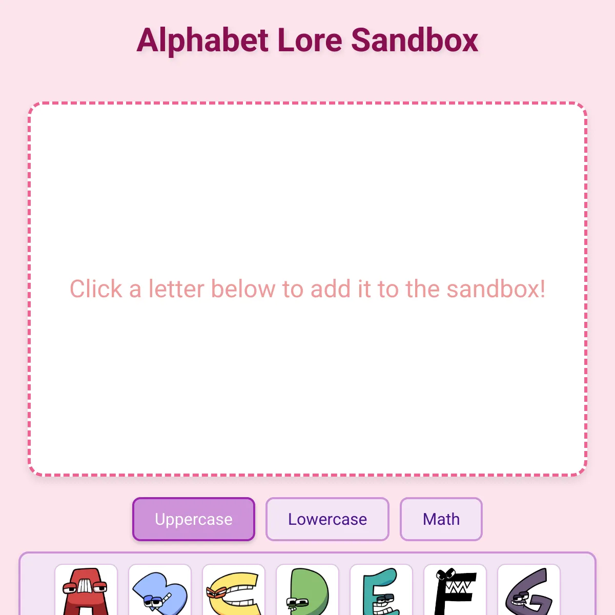 Alphabet Lore Sandbox