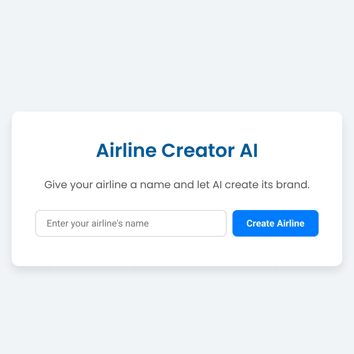 Airline Creator AI