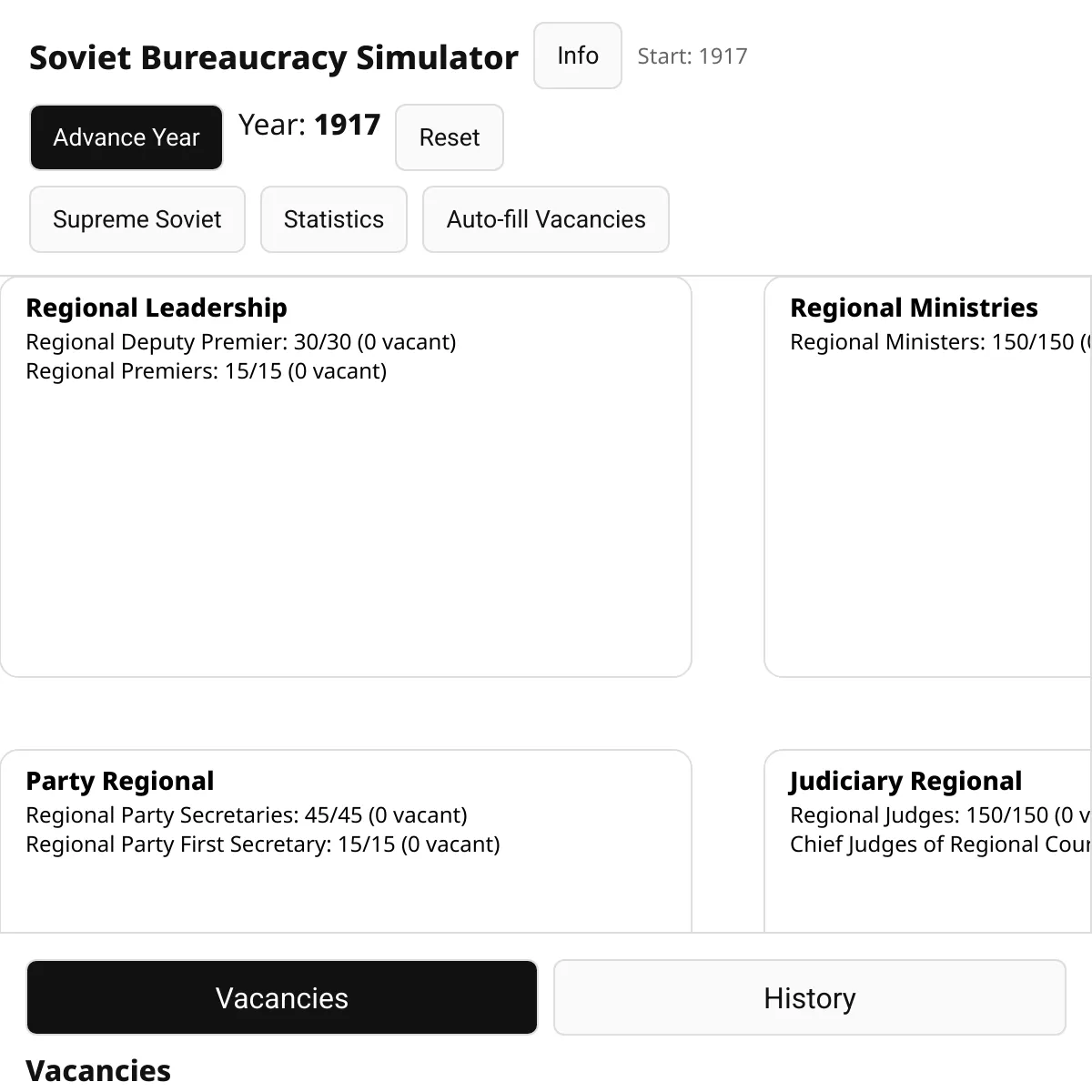 Soviet Bureaucracy Simulator (1917–)