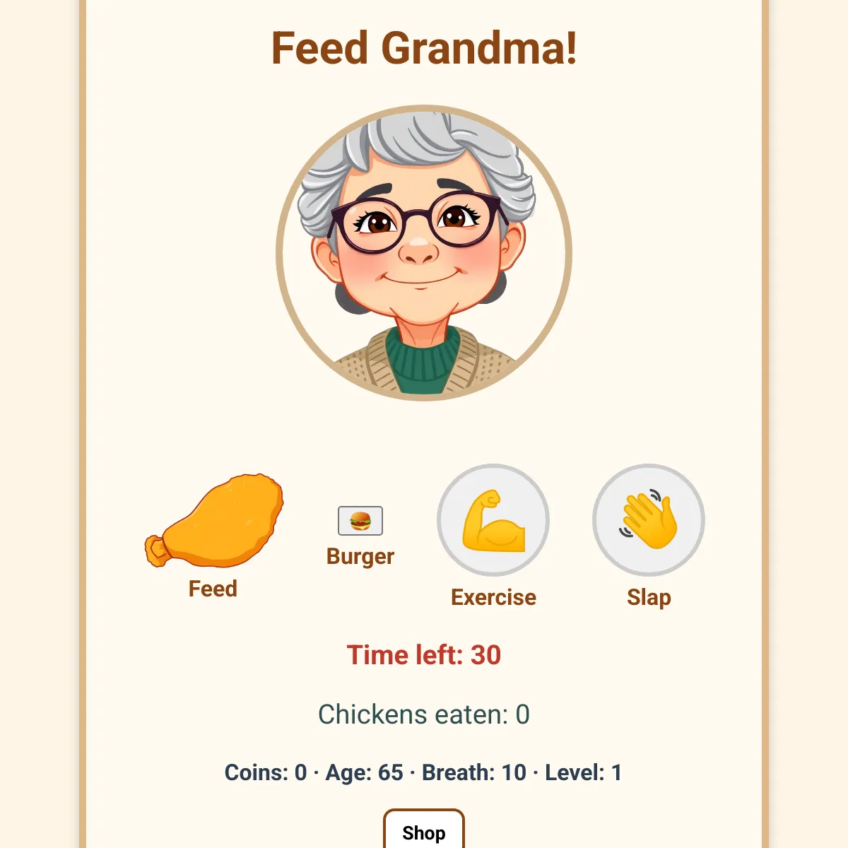 Grandma Eating Chicken