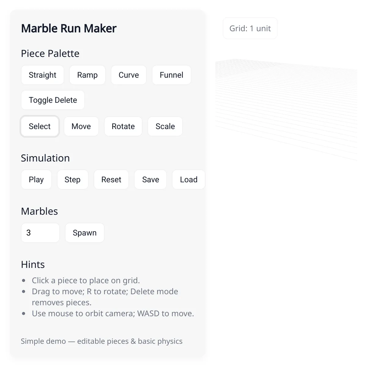 marble run maker DEMO