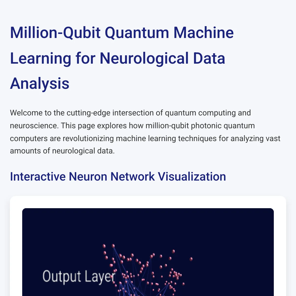 Million-Qubit Quantum Machine Learning for Neurological Data Analysis