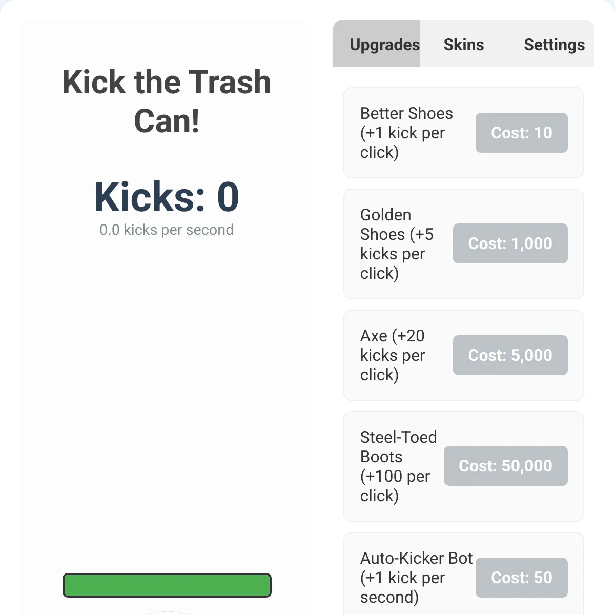 Kick the Trash Can