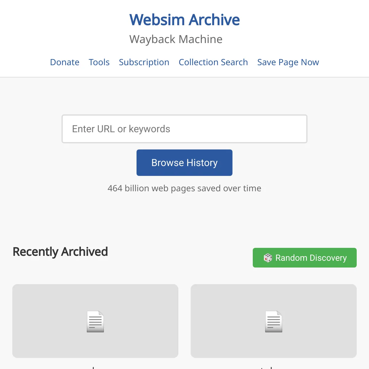 Websim Archive - Wayback Machine