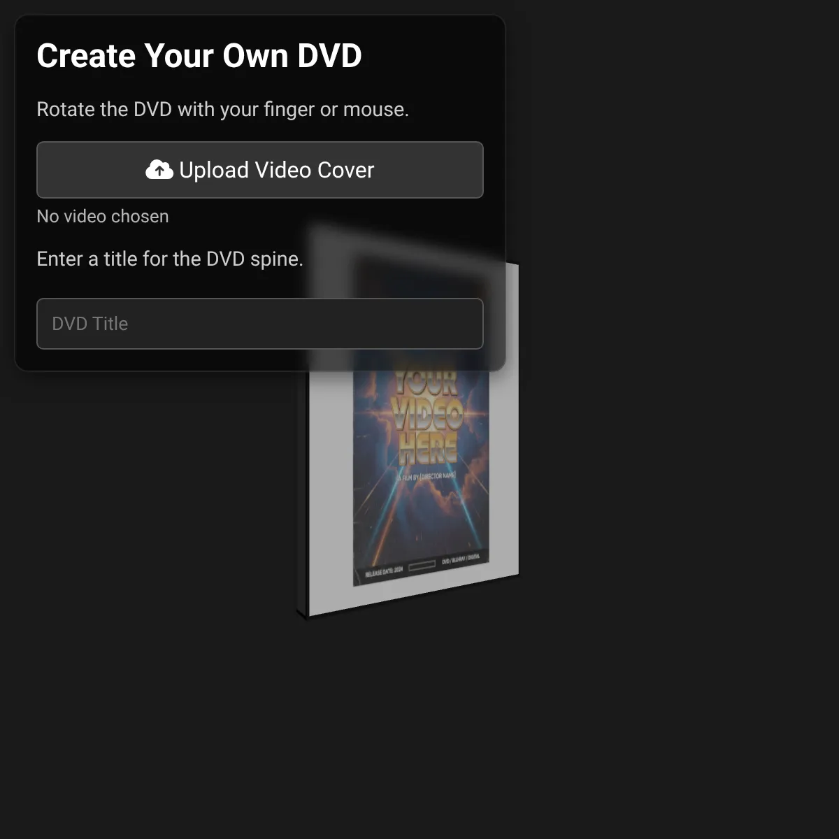 3D DVD Customizer
