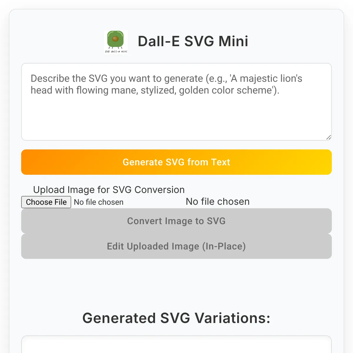 Dall e SVG mini