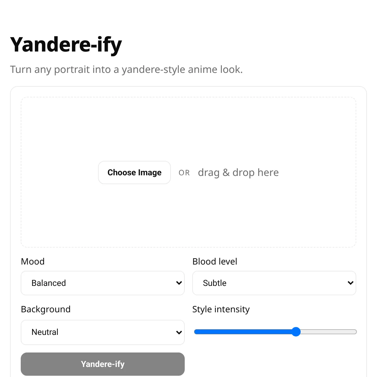 Yandere-ify • AI Image Styler