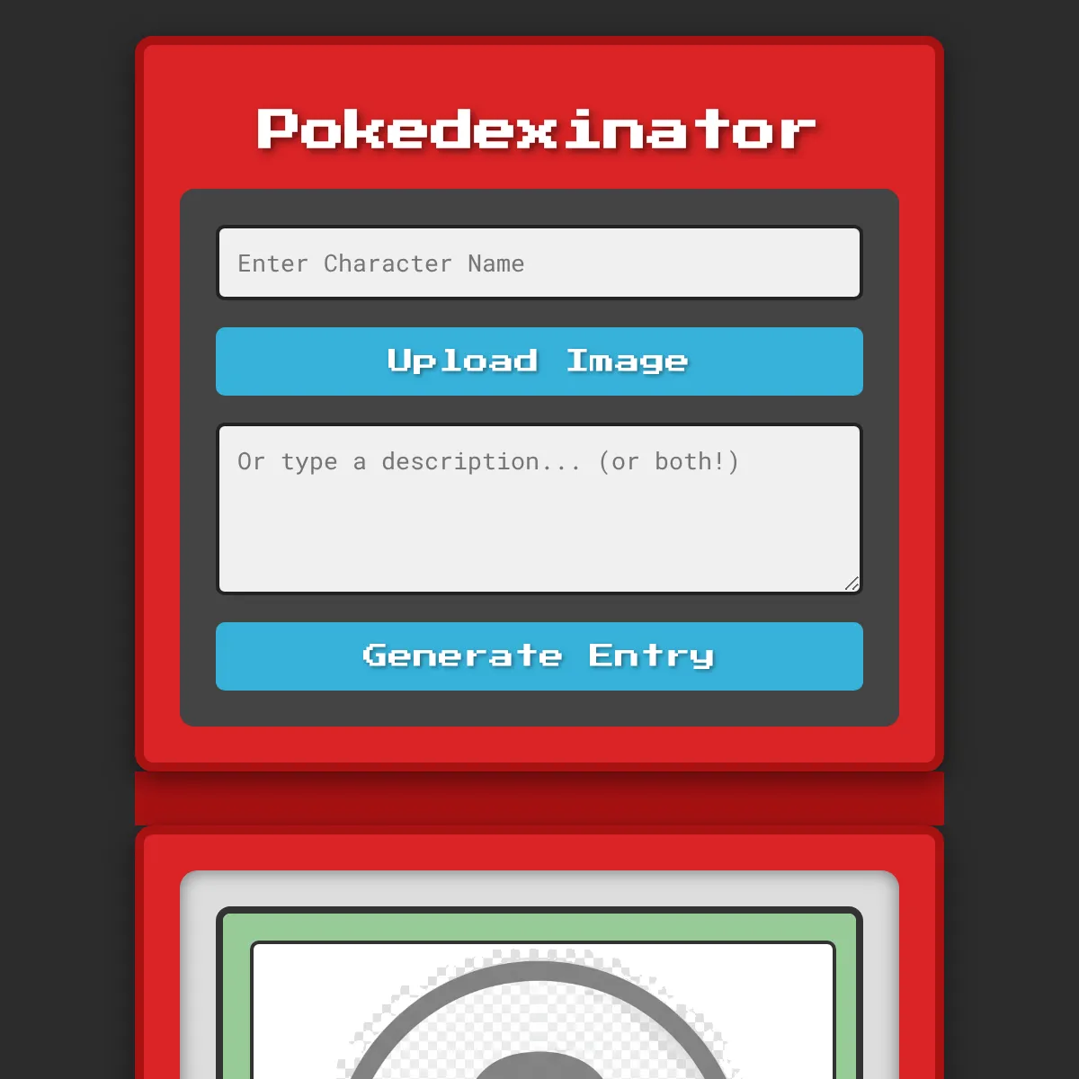 Pokedexinator - Make Pokedex Entries for your OCs!