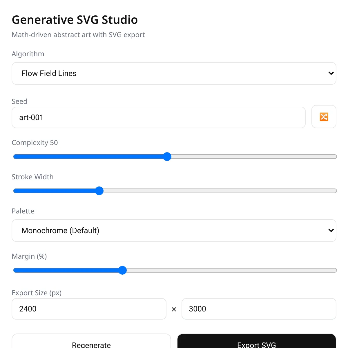 Generative SVG Studio