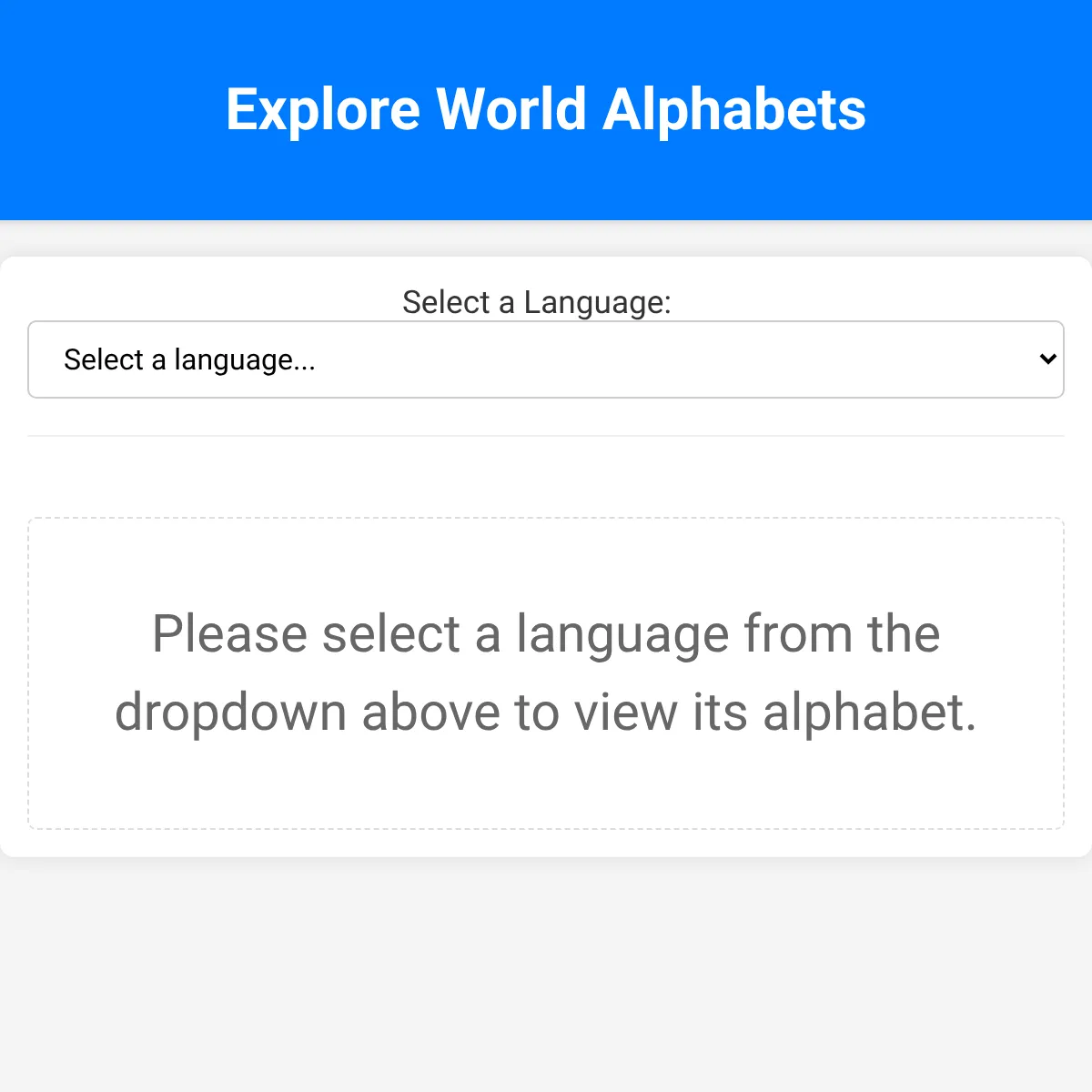 Explore World Alphabets
