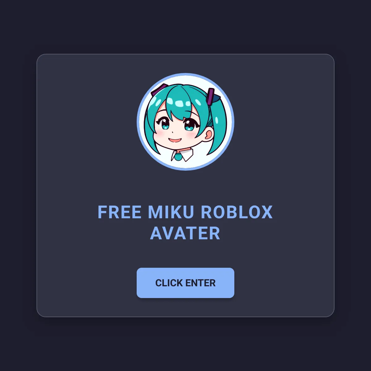 Free Miku Roblox Avatar