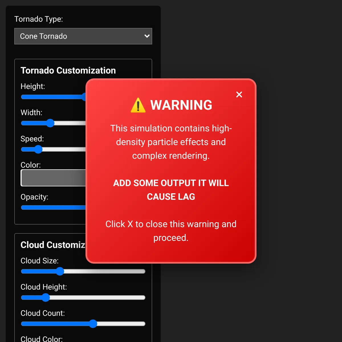 3D Tornado Simulator