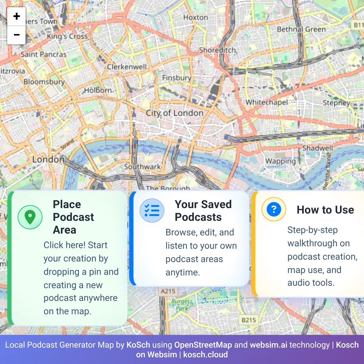 Local Podcast Generator Map