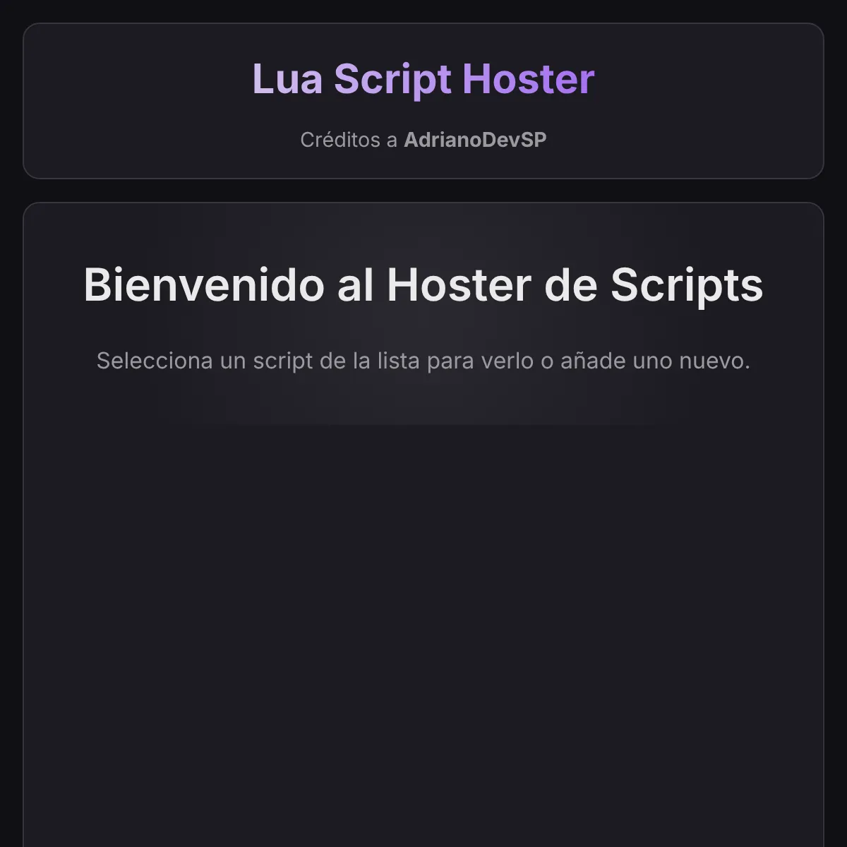 Lua Script Hoster