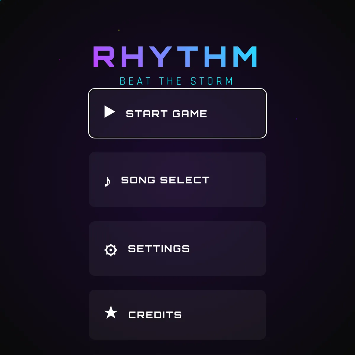 Rhythm Game - Main Menu