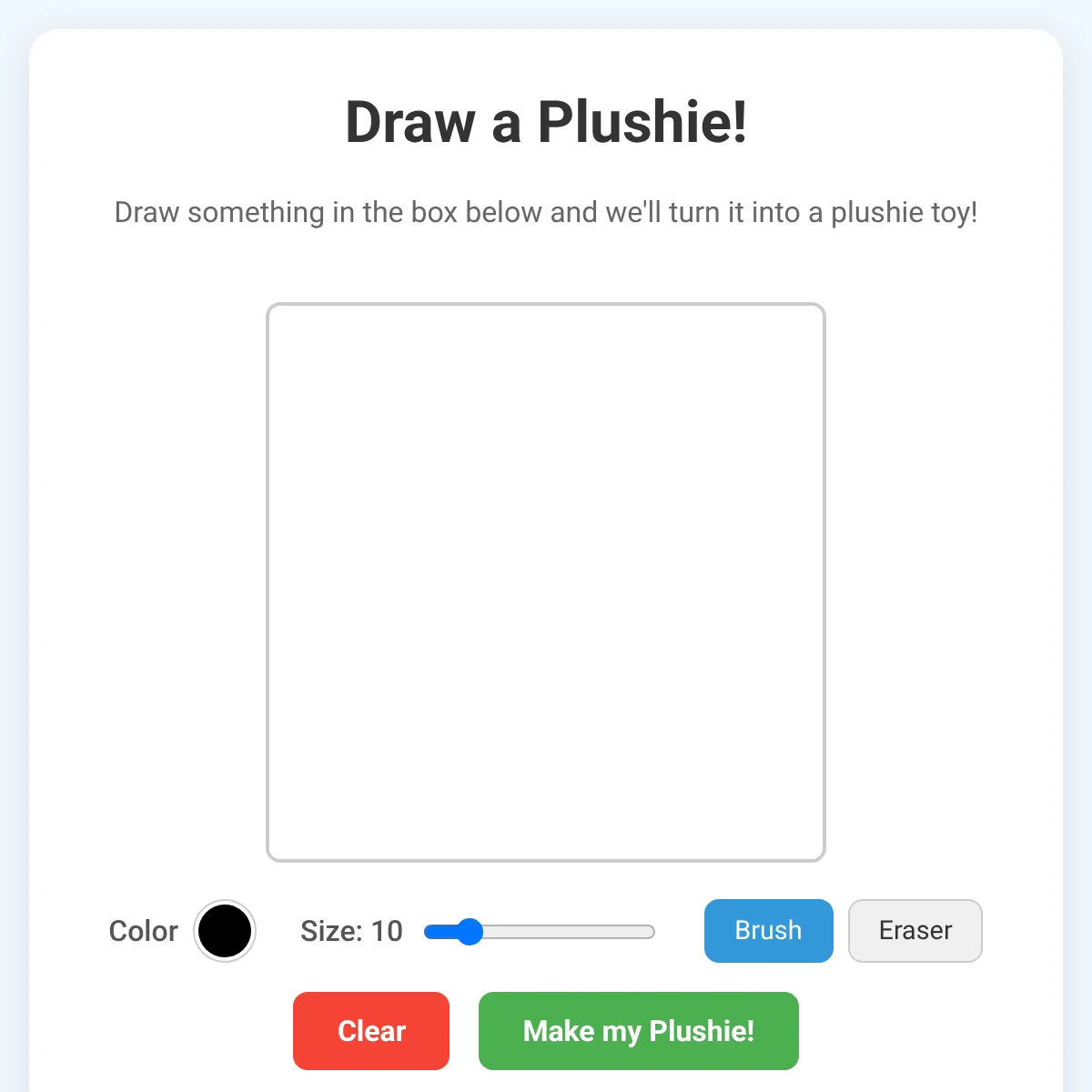 Drawing to AI Plushie