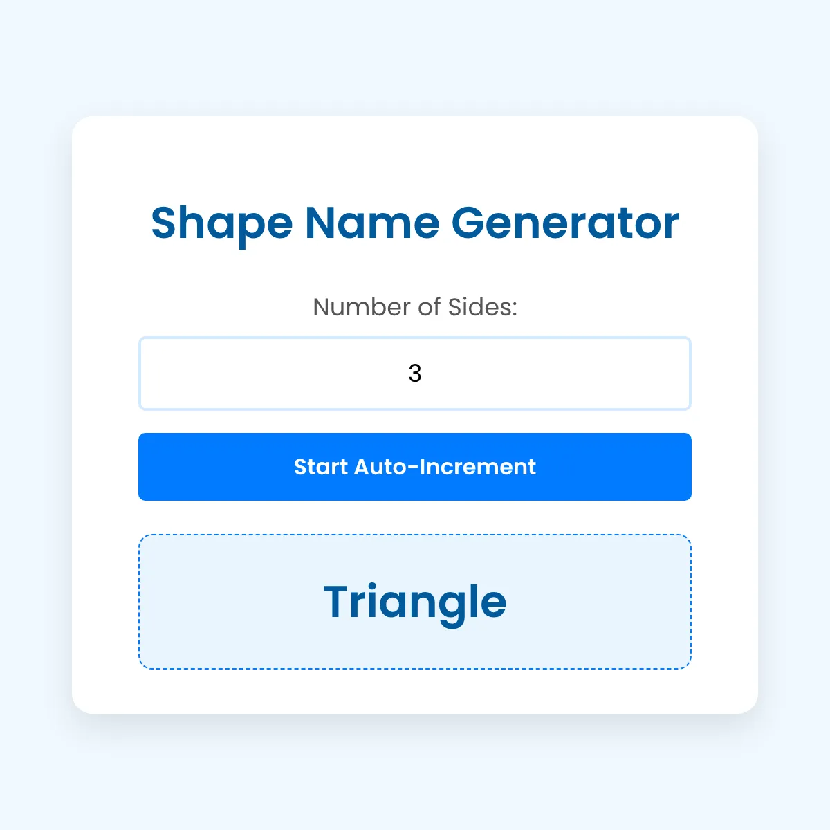 Shape Name Generator