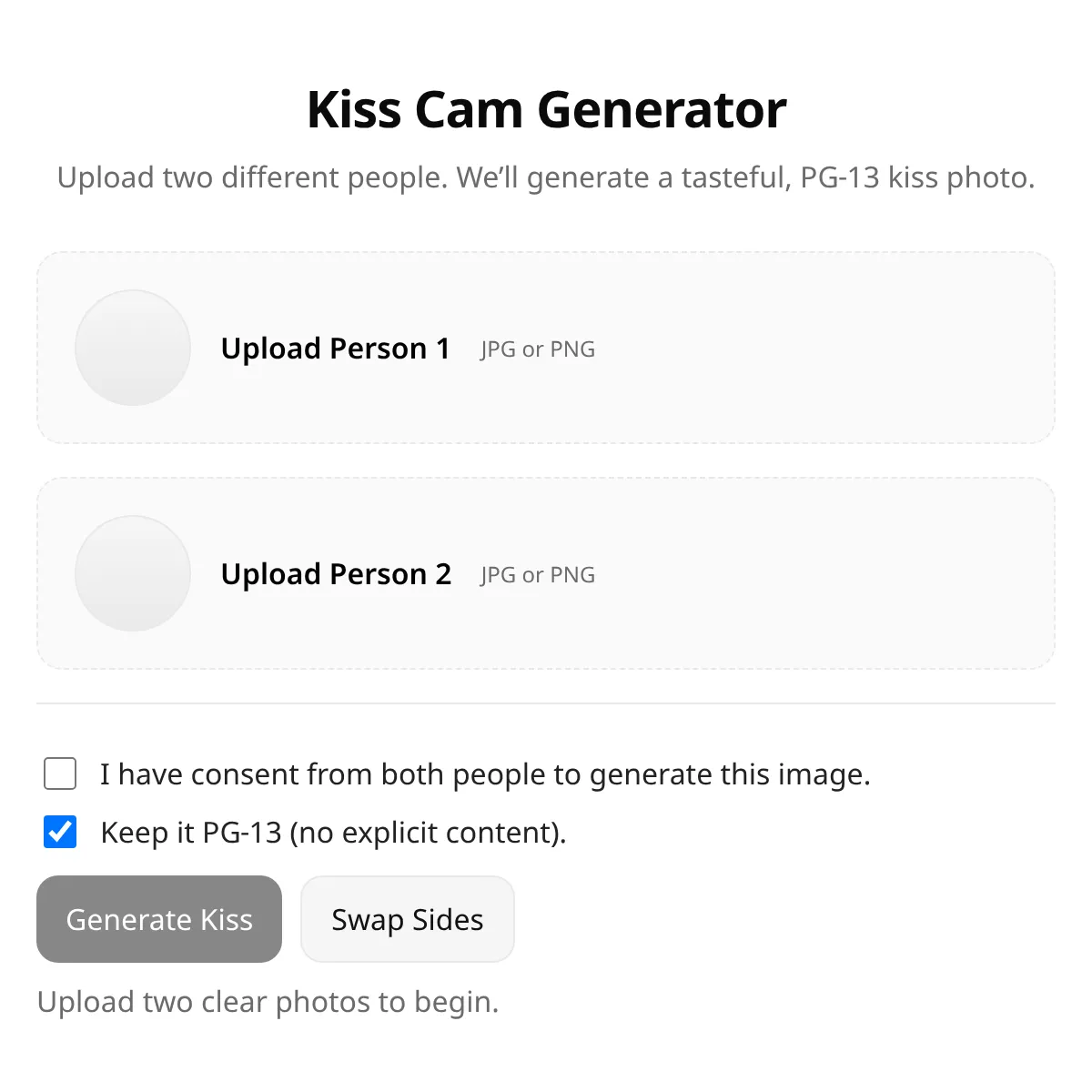 Kiss Cam Generator