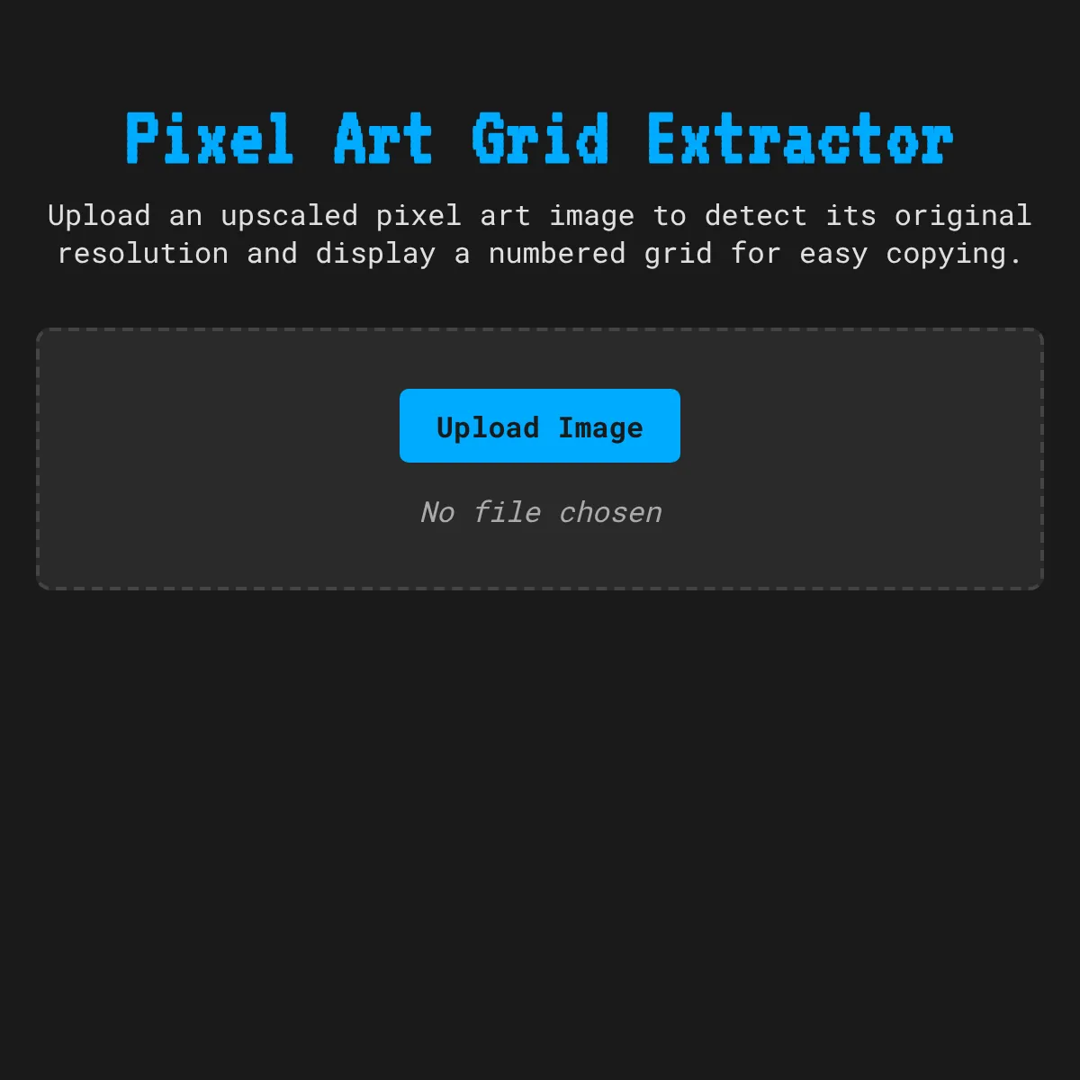 Pixel Art Grid Extractor