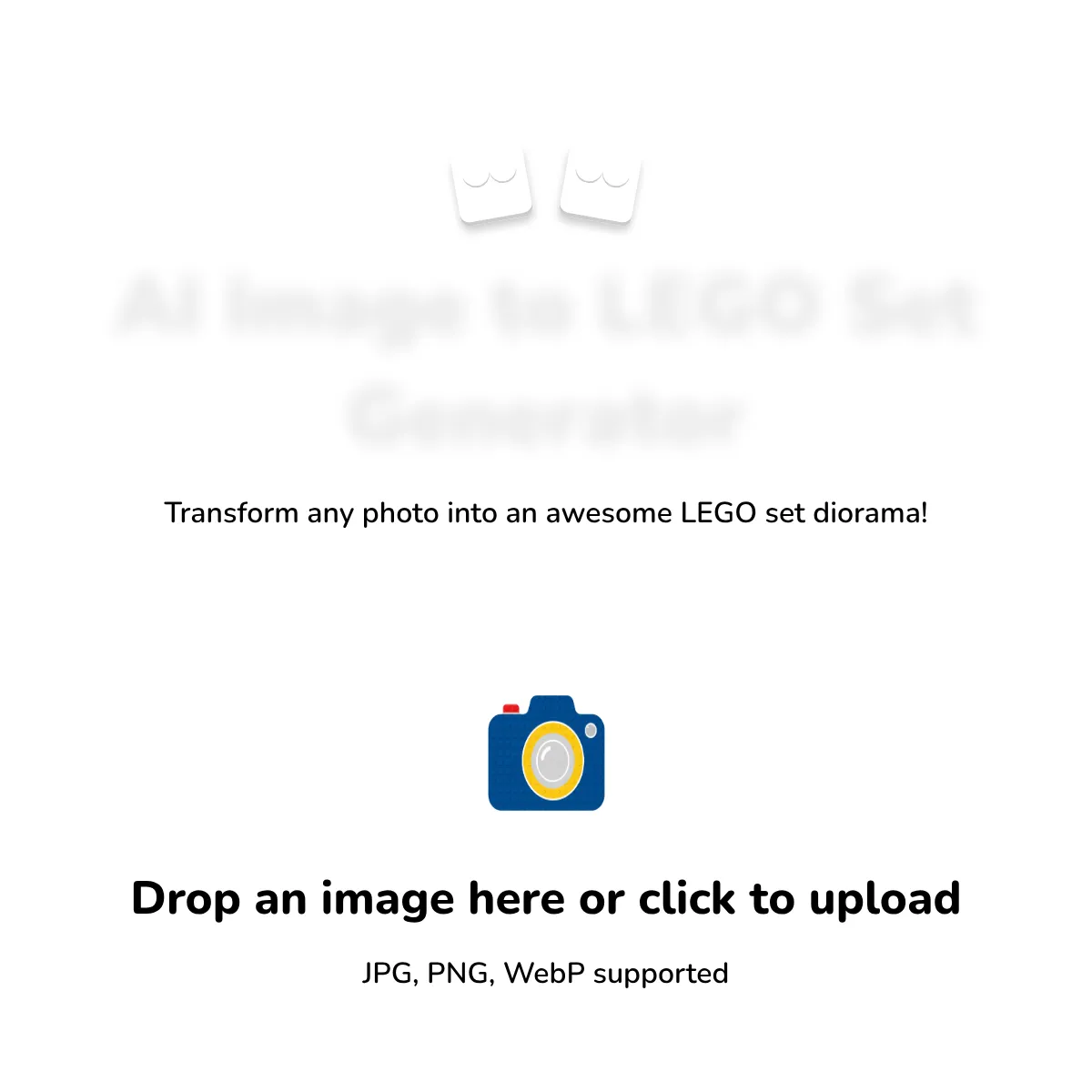 AI Image to LEGO Set Generator