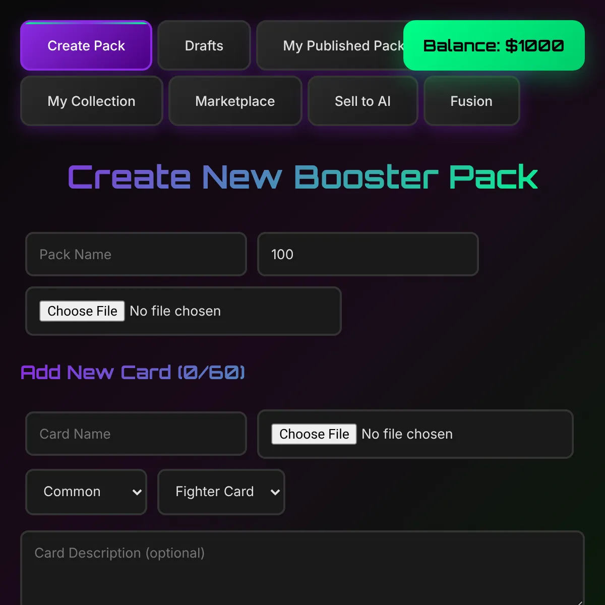 Card Creator & Trading