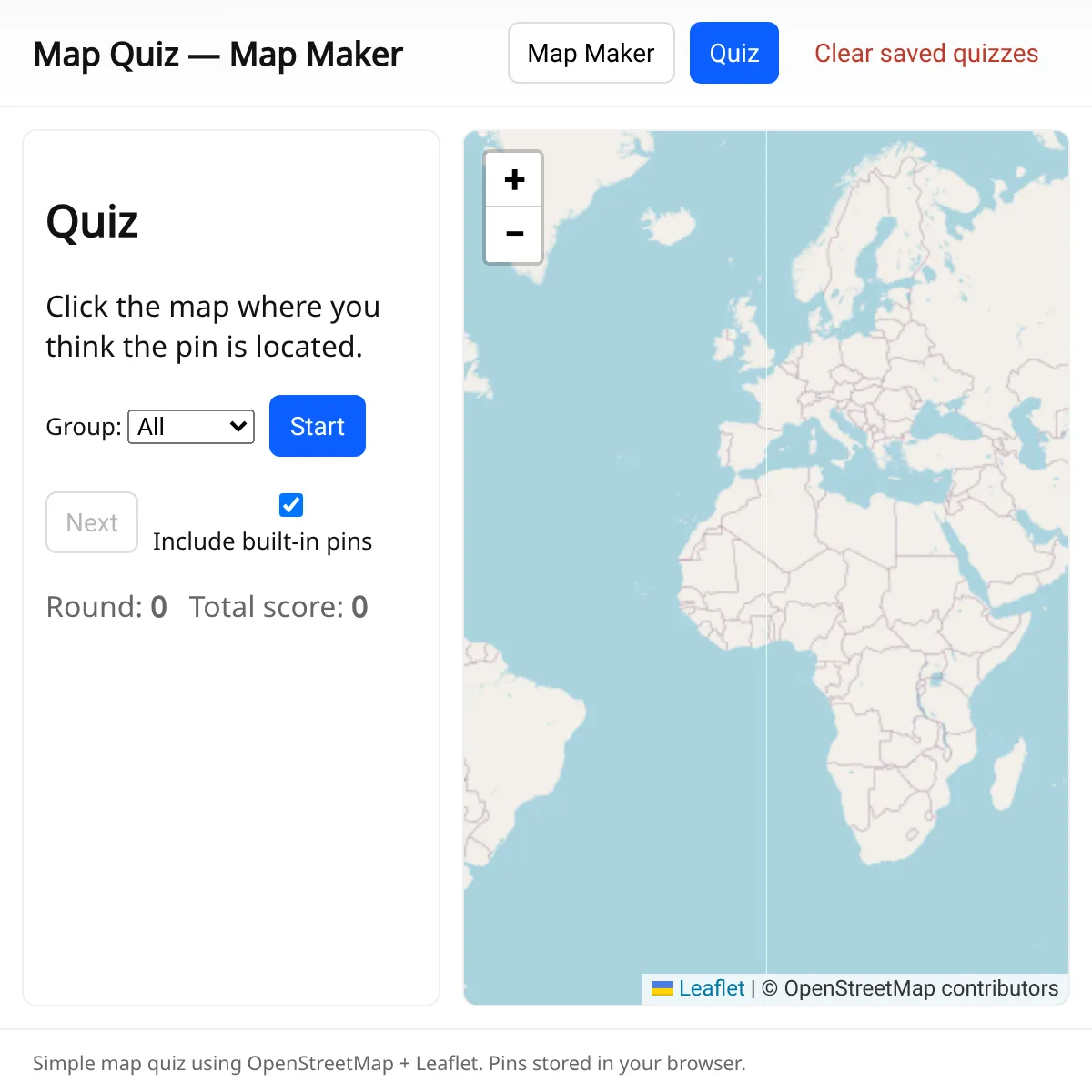 Map Quiz — Map Maker