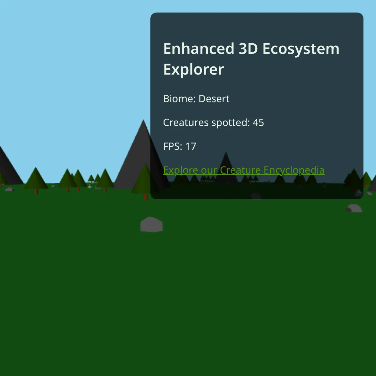 Enhanced 3D Ecosystem Explorer