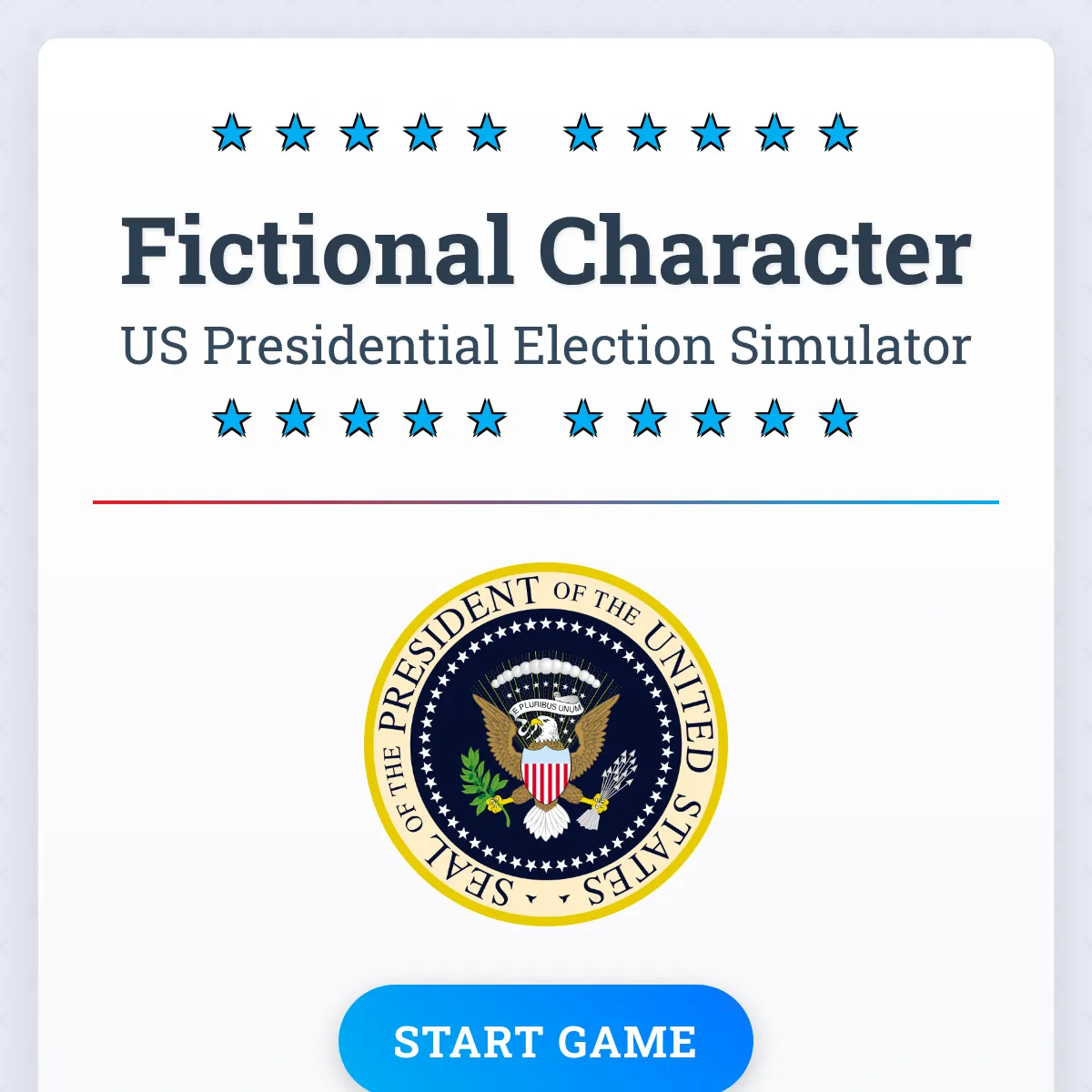 Fictional Character US Presidential Election Simulator