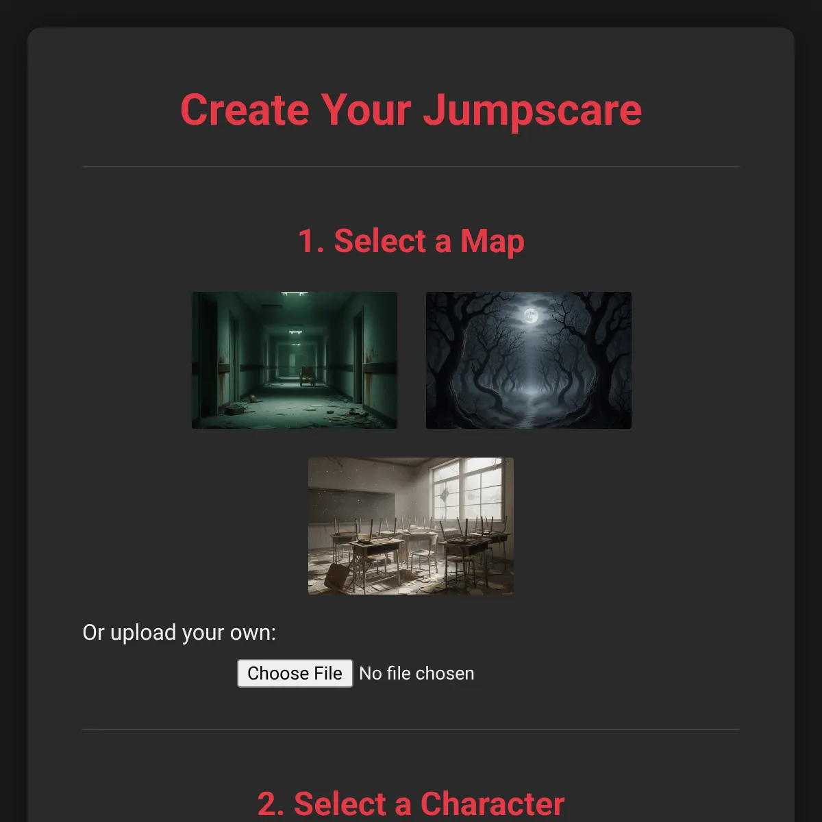 Custom Jumpscare Generator