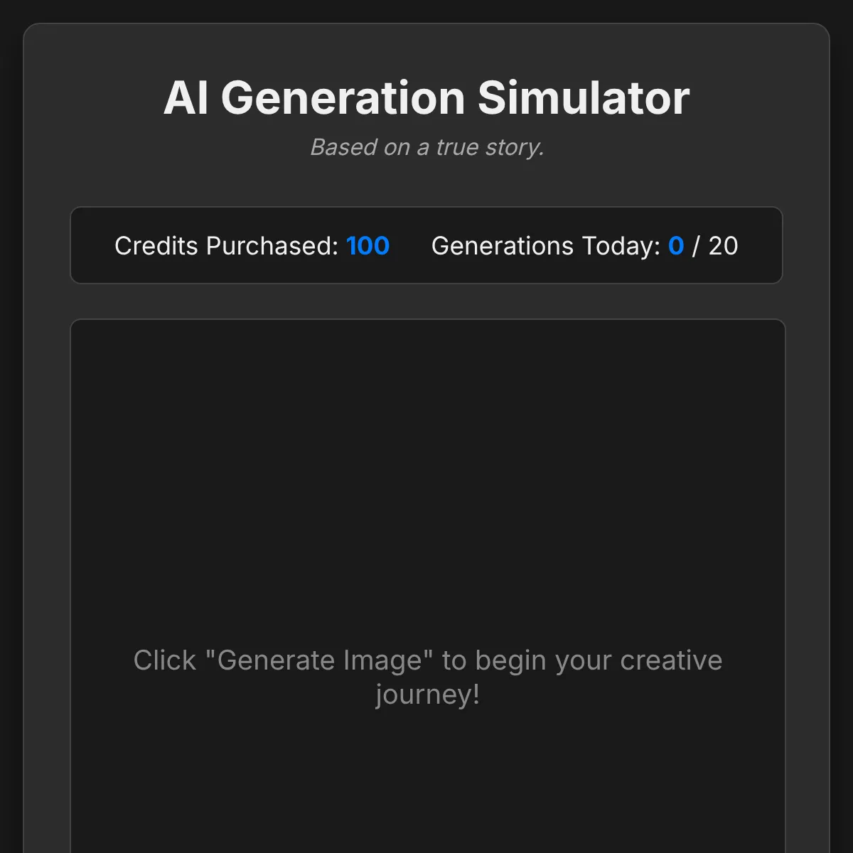 AI Generation Simulator