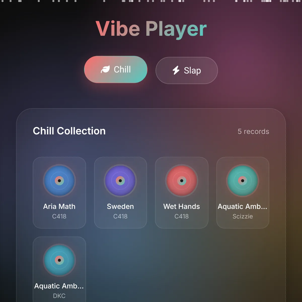 Chill & Slap Music Player
