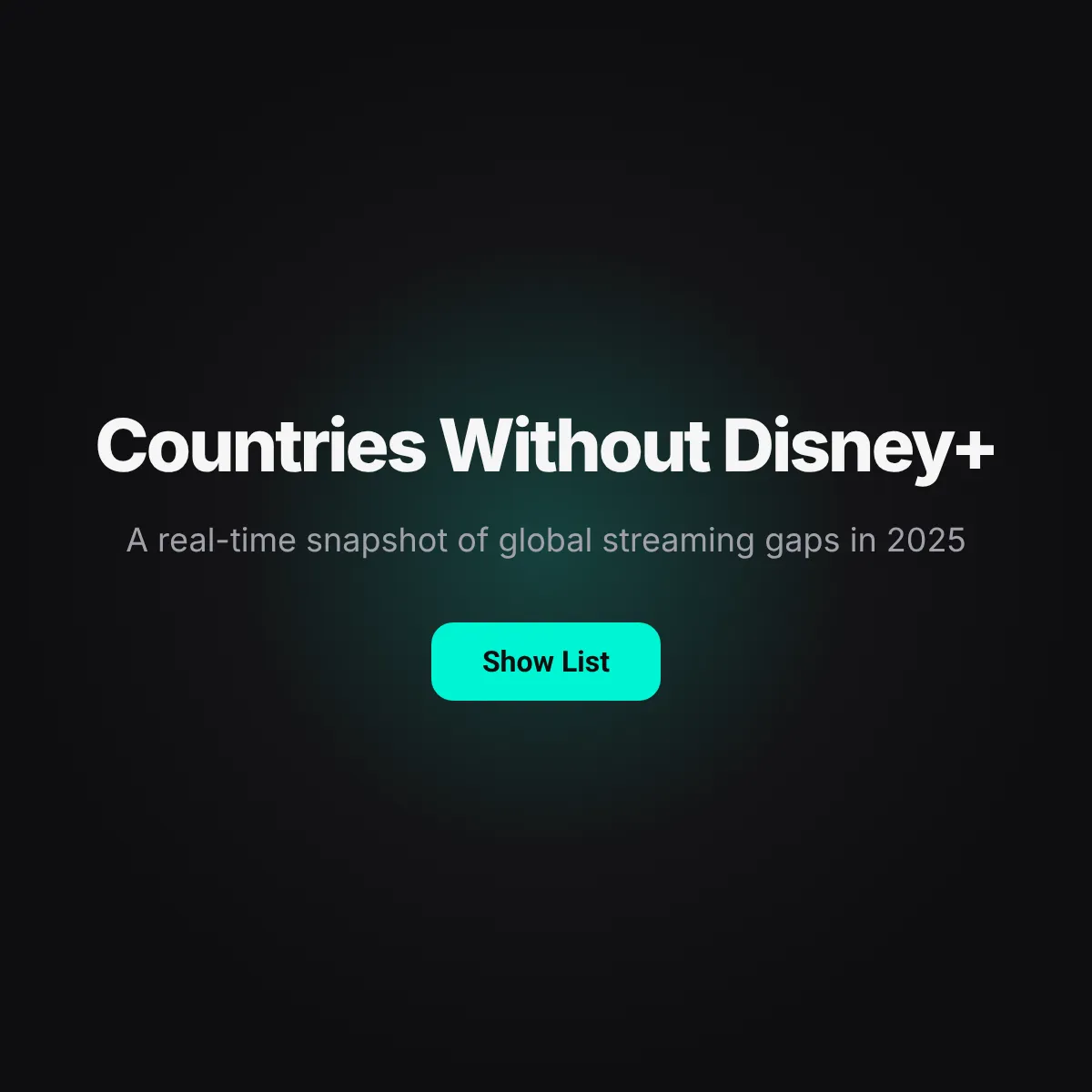 Countries Without Disney+ | 2025