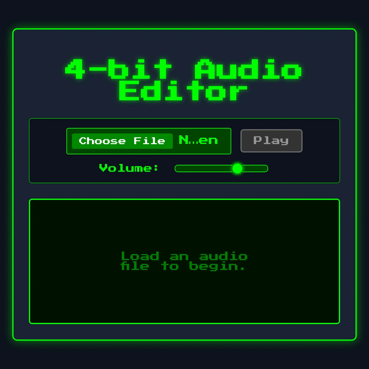 4-bit Audio Editor