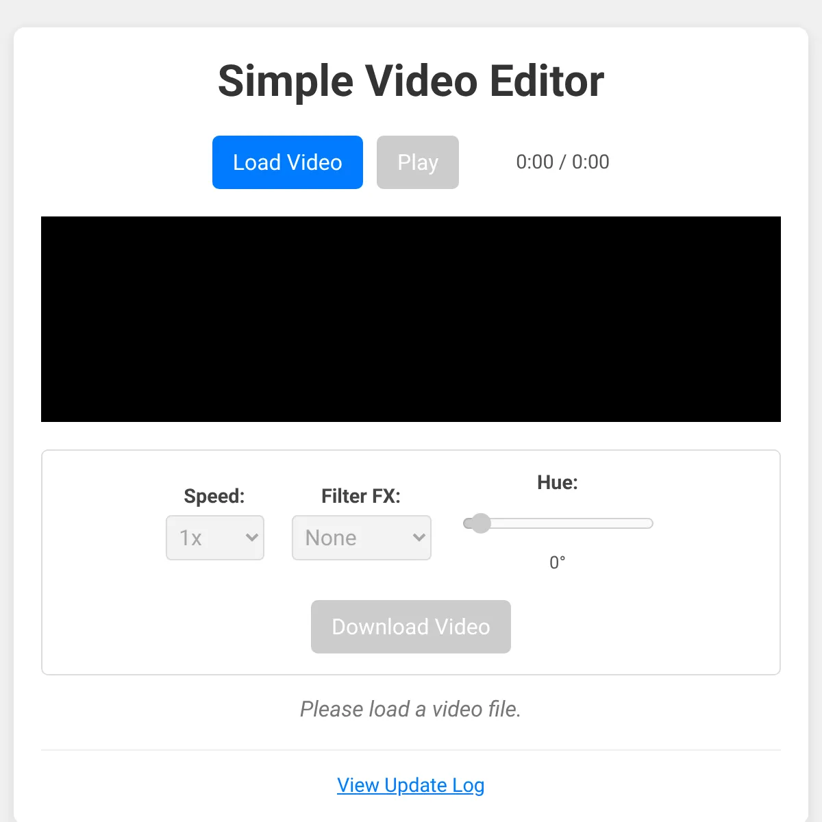 Websim Simple Video Editor